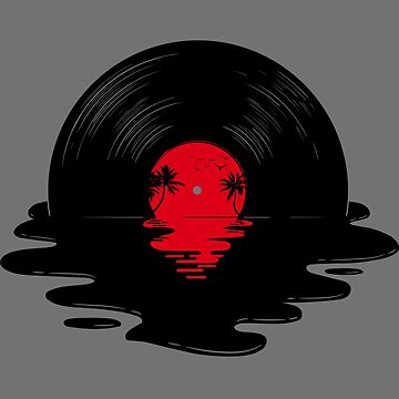 "Melting Vinyl Record" Sticker for Sale by Gamma-Ray | Redbubble