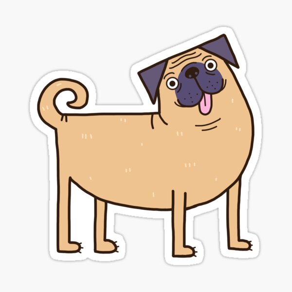 "Pug Life" Sticker for Sale by Amy Bouchard | Redbubble