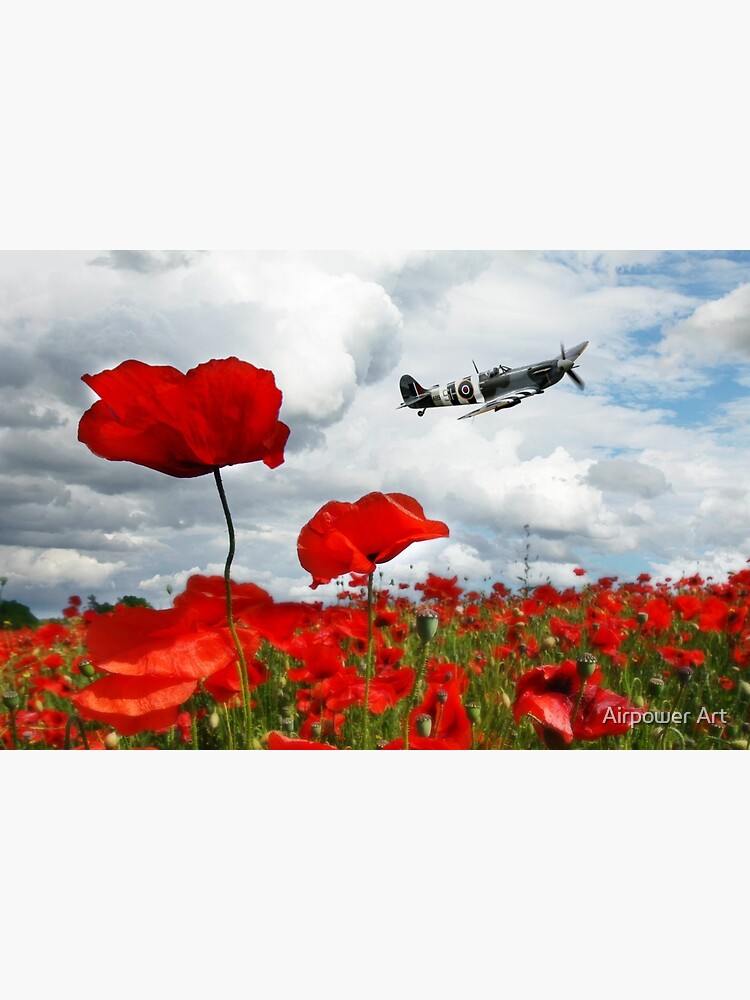 "Spitfire Over The Poppy" Photographic Print for Sale by aviationart ...