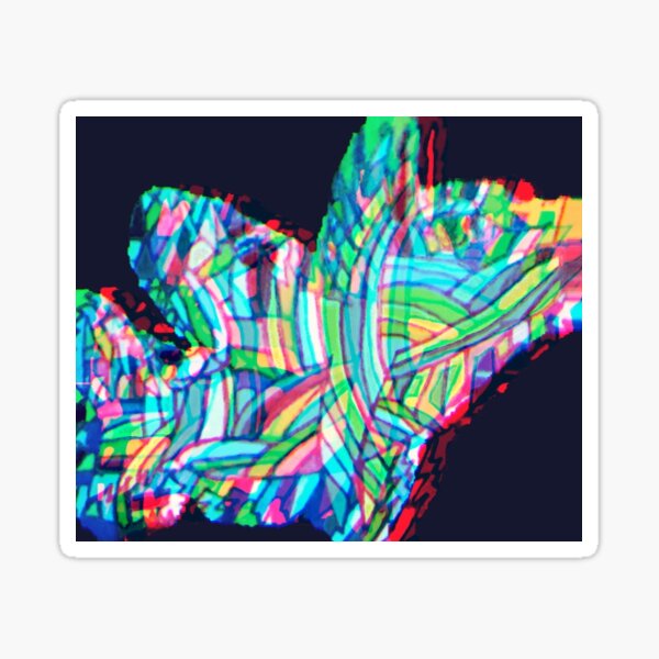 "Rainbow striped r bird sticker " Sticker by OmegaRedFan | Redbubble