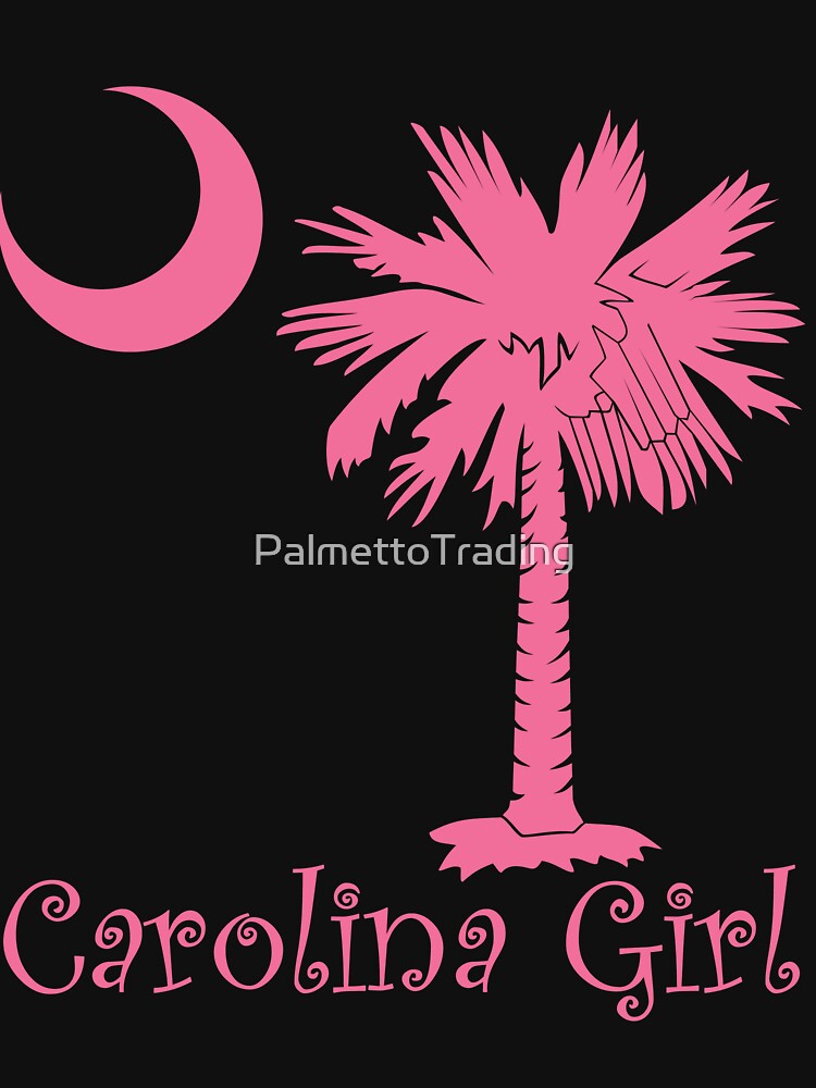 "Pink Carolina Girl Palmetto Moon" T-shirt for Sale by PalmettoTrading ...