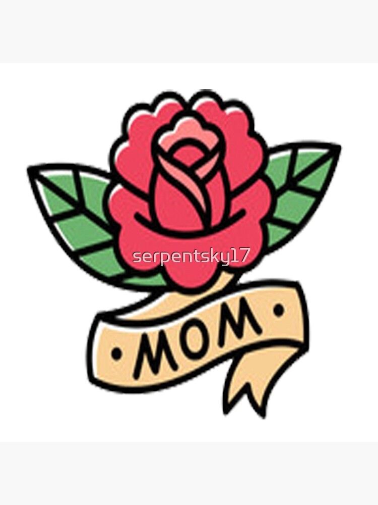 "Mom Rose Tattoo" Art Board Print for Sale by serpentsky17 | Redbubble