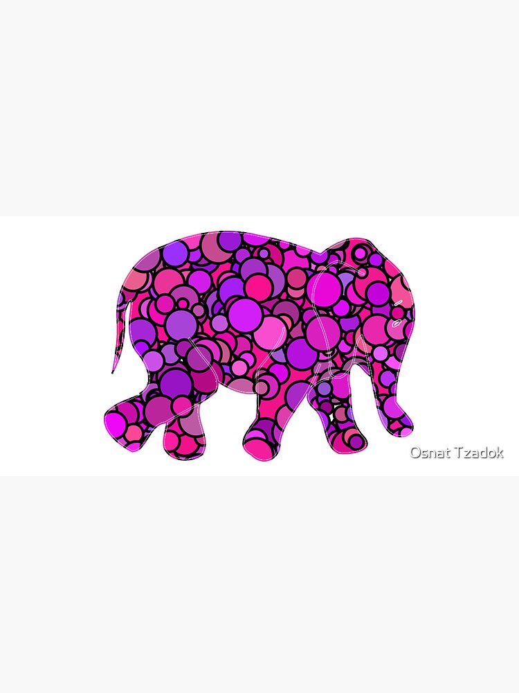 "Pink Elephant" Sticker for Sale by osnattzadok | Redbubble