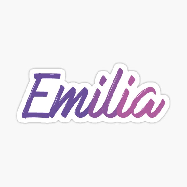 "Emilia" Sticker for Sale by Shalomjoy | Redbubble