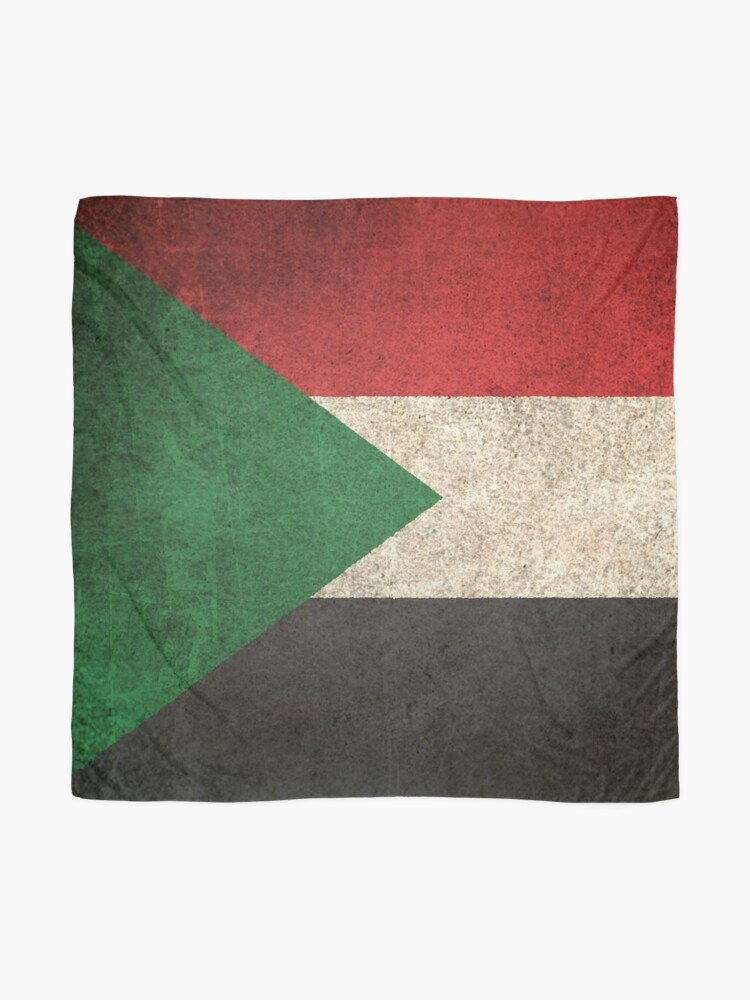 "Old and Worn Distressed Vintage Flag of Sudan" Scarf for Sale by ...