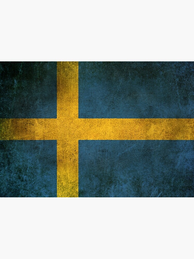 "Old and Worn Distressed Vintage Flag of Sweden" Poster by JeffBartels ...