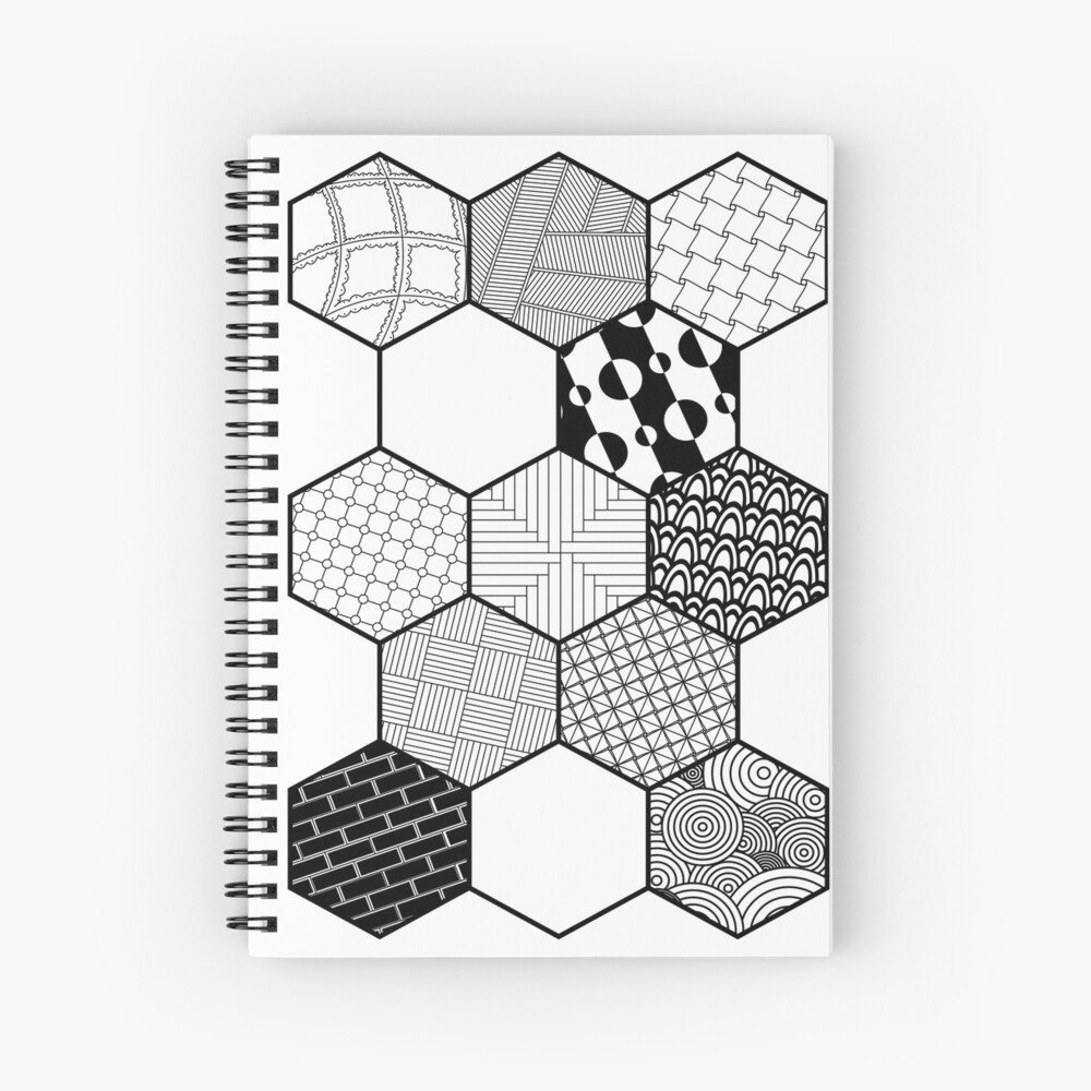 "Zentangle wall art, geometric, pattern, texture" Spiral Notebook for ...