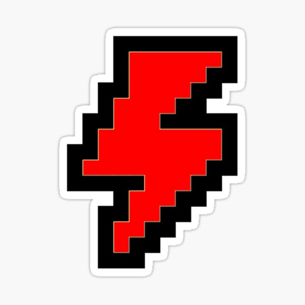 "8 bit Bolt" Sticker for Sale by ColdestEver | Redbubble