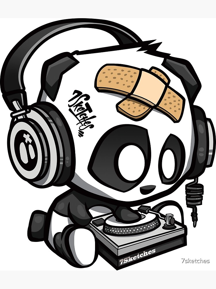 "7Sketches - DJ Panda" Canvas Print for Sale by 7sketches | Redbubble