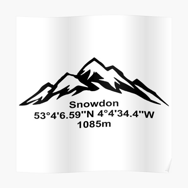 "Snowdon" Poster by PoshJocks | Redbubble
