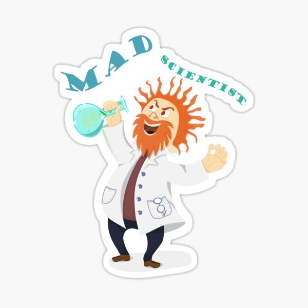"Mad Scientist" Sticker for Sale by eufritz | Redbubble