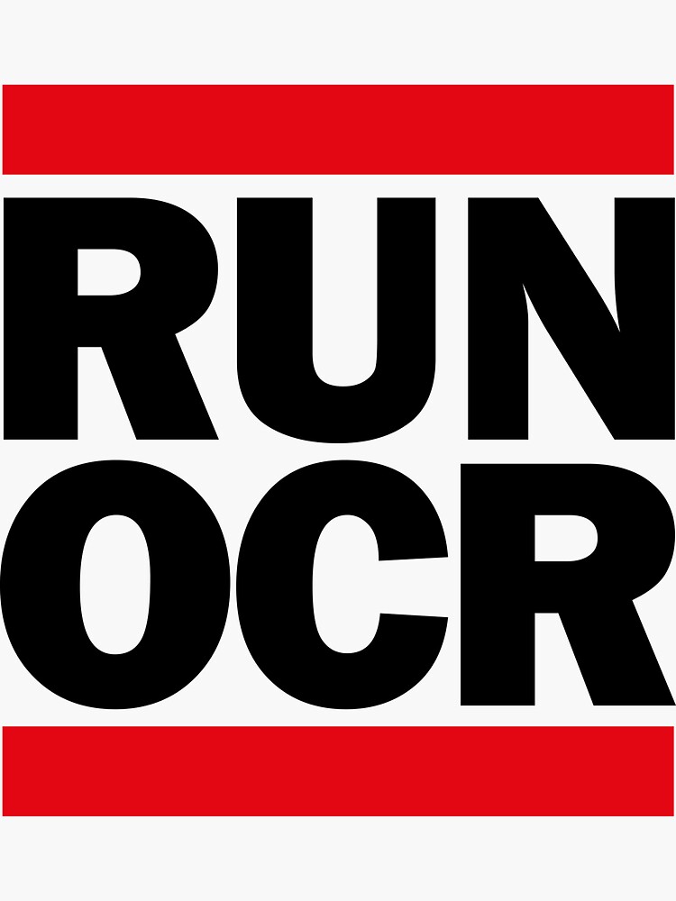 "RUN OCR " Sticker for Sale by pure-agony | Redbubble