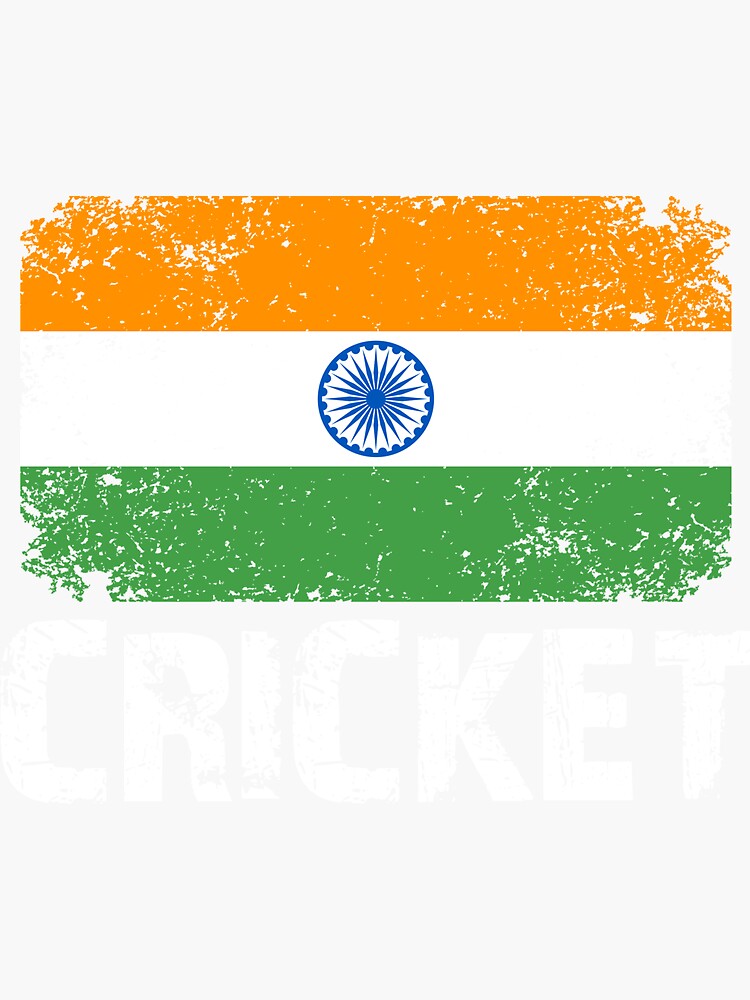 "India Cricket, India Team Cricket, India Flag" Sticker for Sale by ...