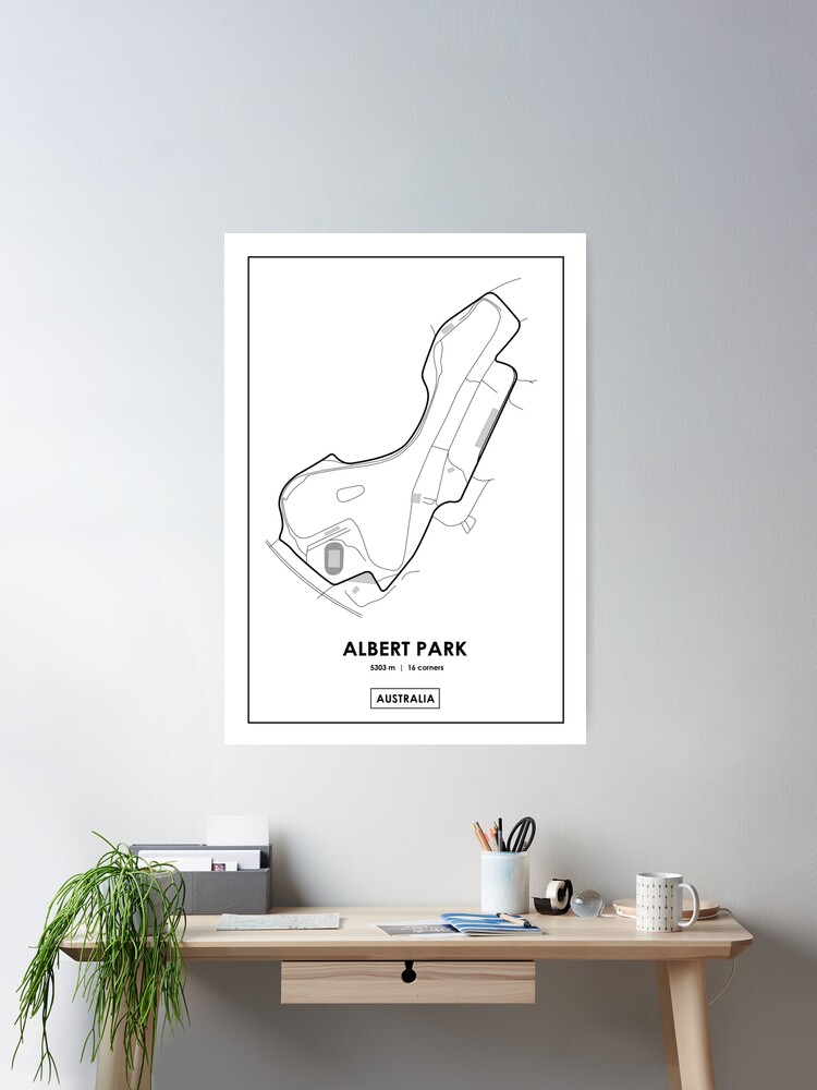 "Albert Park - Australia Track Map" Poster for Sale by Andrea Anastasio ...