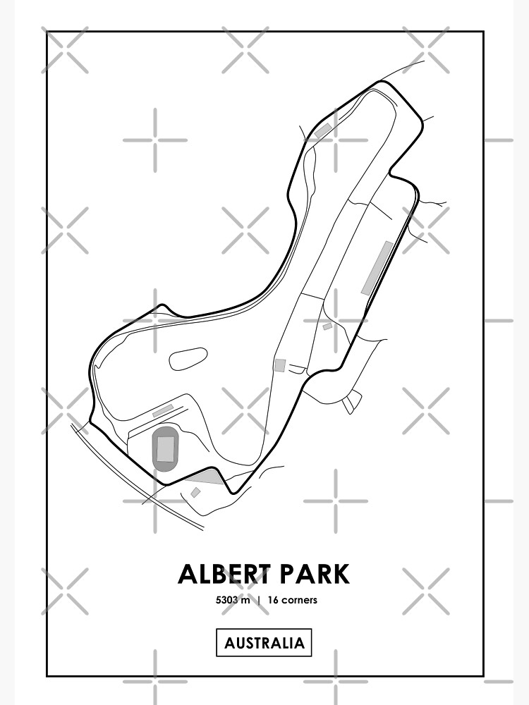 "Albert Park - Australia Track Map" Poster for Sale by andreanastasio ...