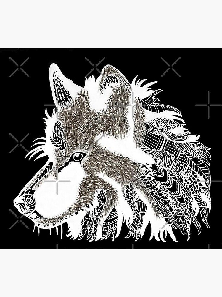 "Wolf Negative" Sticker for Sale by Xenzara | Redbubble