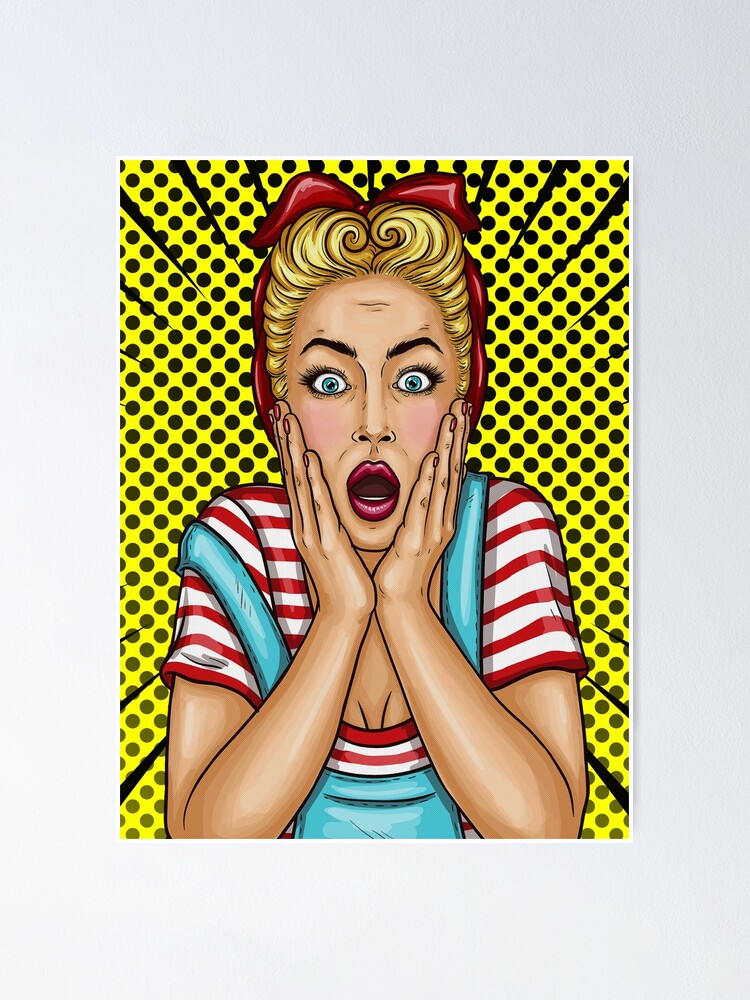 "Shocked Pop Art (Shocking)" Poster for Sale by Octavio00 | Redbubble