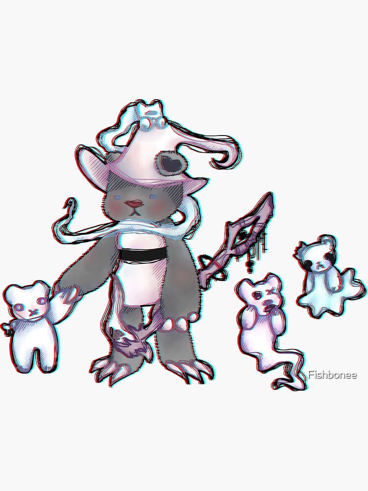 "Cuddly Necromancer Bear" Sticker for Sale by Fishbonee | Redbubble