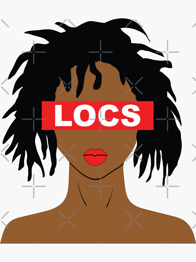 "Short Natural Hair Locs or Dreadlocs" Sticker for Sale by ...