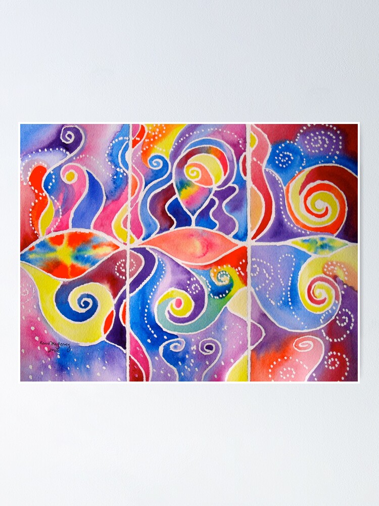 "TRIPTYCH UNIVERSE (with poem)" Poster by kevin56 | Redbubble