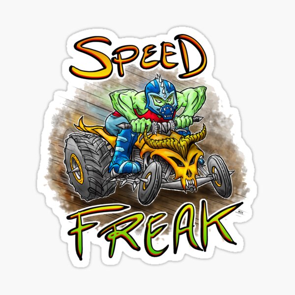 "Speed Freak" Sticker by MToddArt | Redbubble