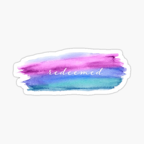 "redeemed" Sticker for Sale by jennvanh17 | Redbubble