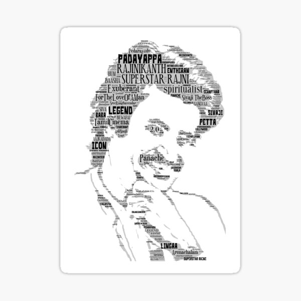 "Rajinikanth" Sticker for Sale by TheIcons | Redbubble