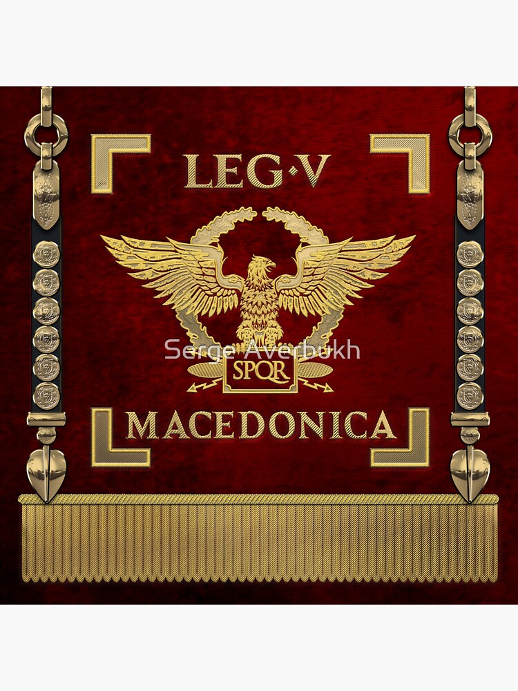 "Eagle over Red Standard of the Fifth Macedonian Legion - Vexillum of ...