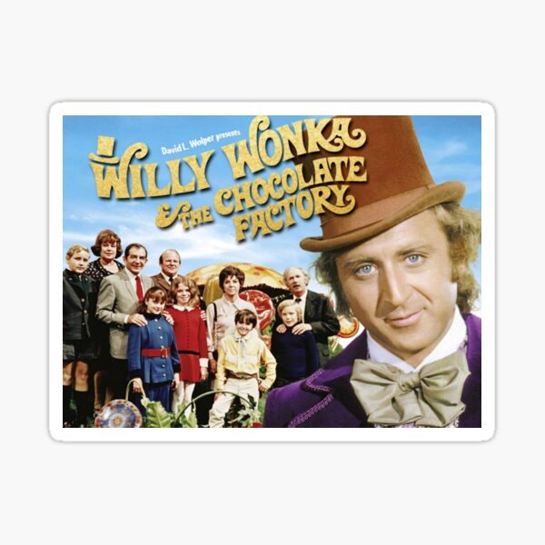 "Willy Wonka " Sticker for Sale by Westifornia | Redbubble