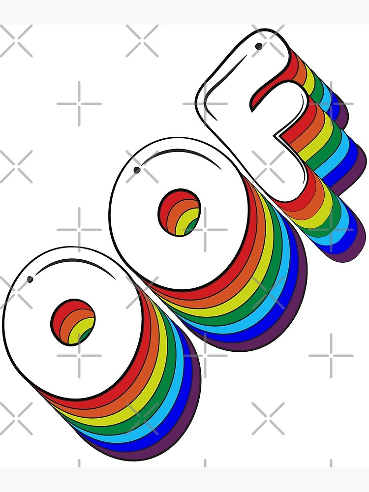 "OOF Meme Retro Rainbow Old School Nerd Geek Shirt Gift for Him or Her ...