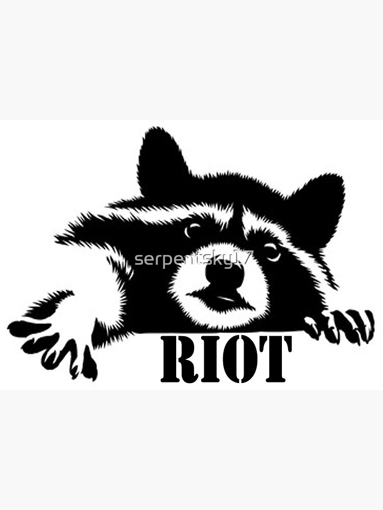 "Riot Raccoon" Sticker for Sale by serpentsky17 | Redbubble