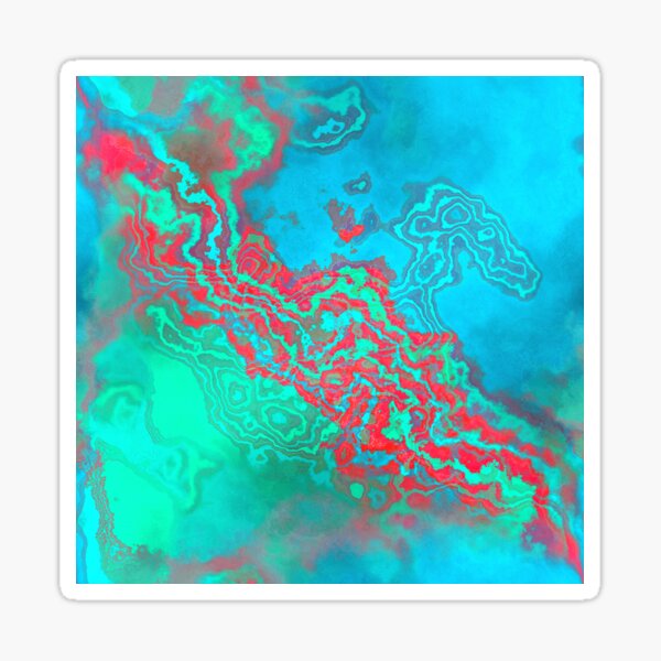 "Water abstraction" Sticker by Kolinnaprint | Redbubble