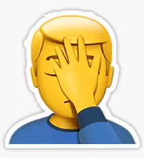 Palm Face Emoji Stickers | Redbubble