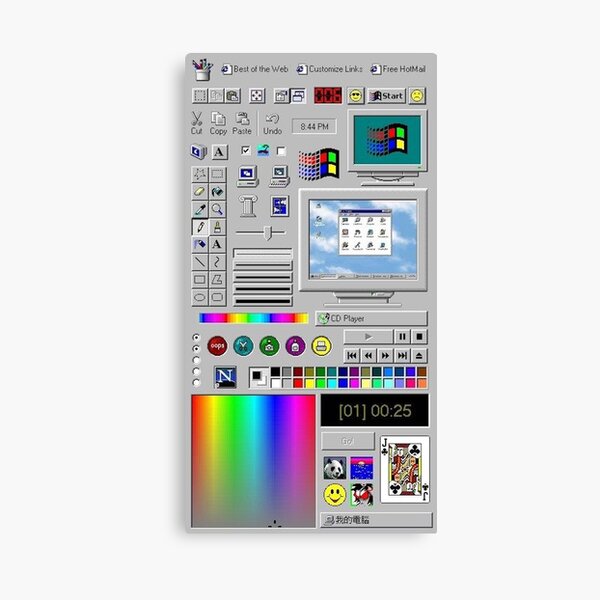 "Windows 95" Canvas Print for Sale by megswegs | Redbubble