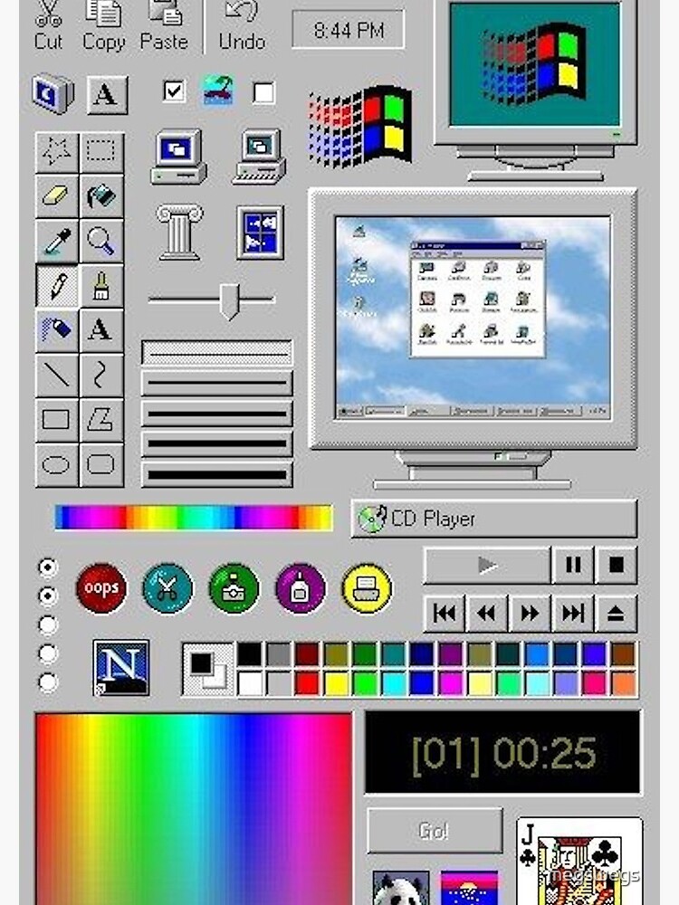 "Windows 95" Spiral Notebook for Sale by megswegs | Redbubble