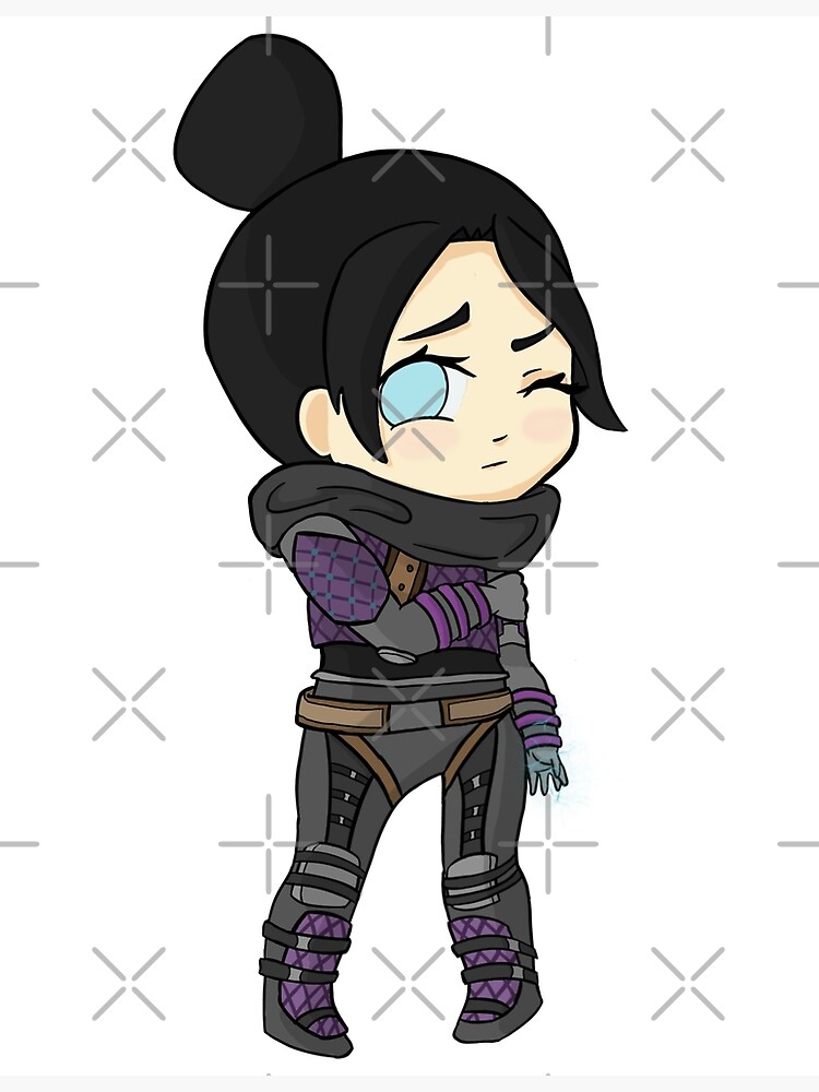 Impression photo « Chibi Wraith d'Apex Legends », par iiLita | Redbubble