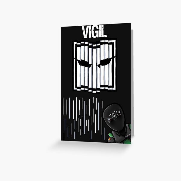 "R6S - Vigil Chibi" Greeting Card for Sale by GeorgiaSonic | Redbubble