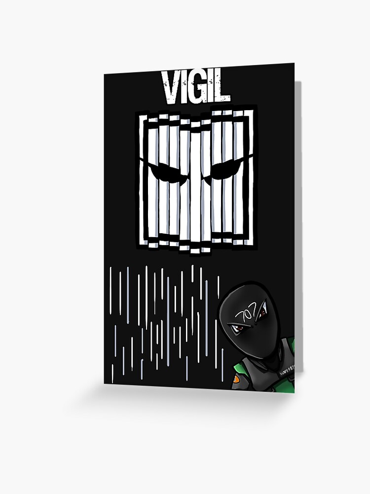 "R6S - Vigil Chibi" Greeting Card for Sale by GeorgiaSonic | Redbubble
