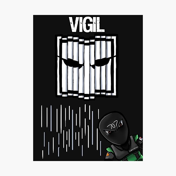 "R6S - Vigil Chibi" Photographic Print for Sale by GeorgiaSonic | Redbubble