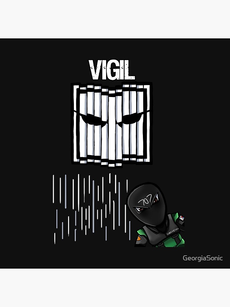 "R6S - Vigil Chibi" Throw Pillow for Sale by GeorgiaSonic | Redbubble