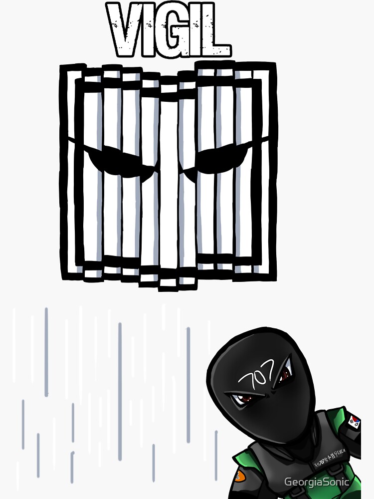 "R6S - Vigil Chibi" Sticker for Sale by GeorgiaSonic | Redbubble