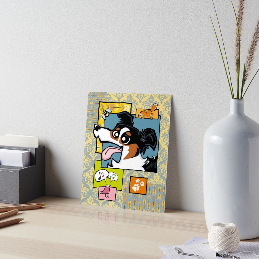 "Border Collie - Tricolour (Collage)" Art Board Print by TheChicken ...