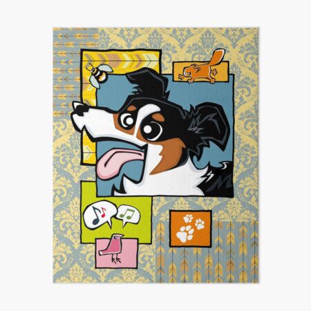 "Border Collie - Tricolour (Collage)" Art Board Print by TheChicken ...