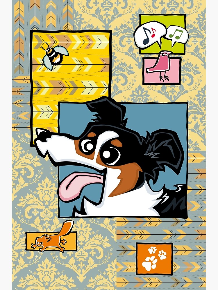 "Border Collie - Tricolour (Collage)" Poster by TheChicken | Redbubble