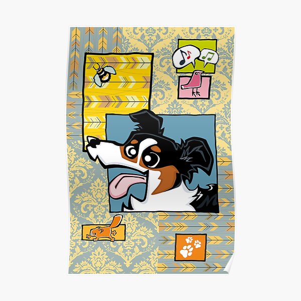 "Border Collie - Tricolour (Collage)" Poster by TheChicken | Redbubble