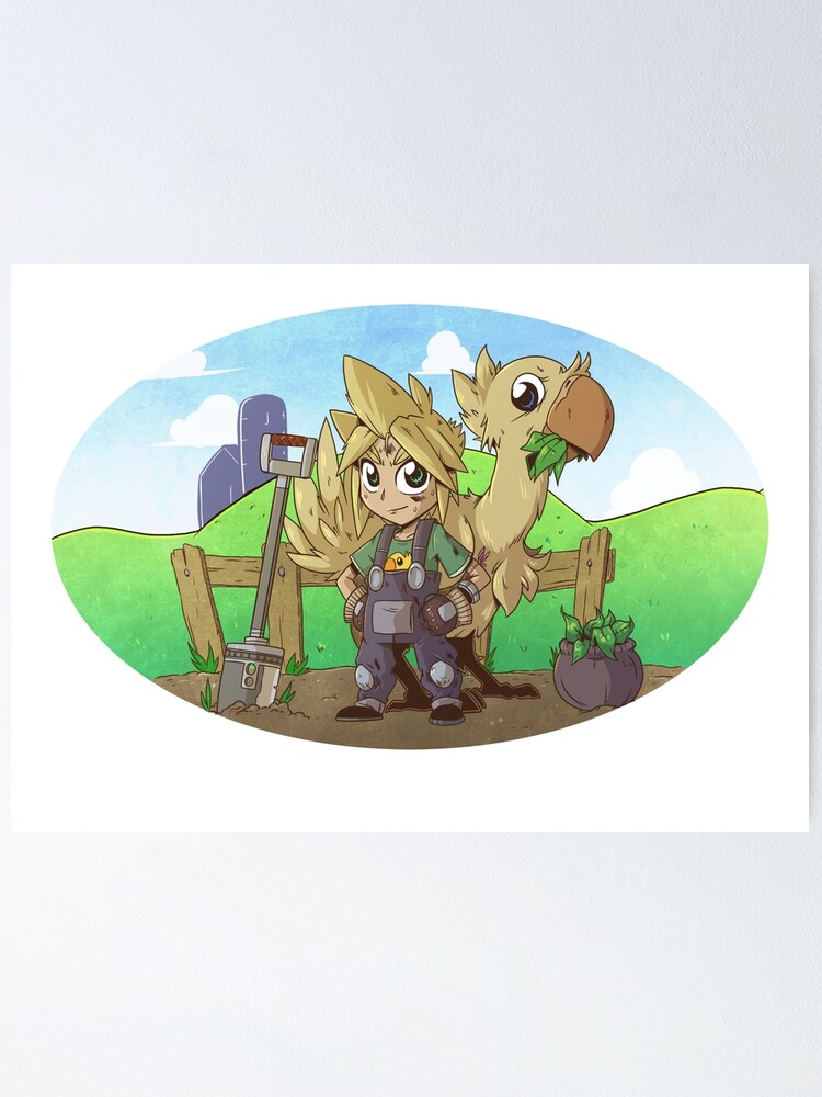 "Cloud the Chocobo Breeder" Poster for Sale by SlickStretch | Redbubble