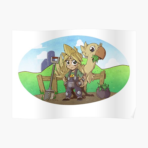 "Cloud the Chocobo Breeder" Poster for Sale by SlickStretch | Redbubble