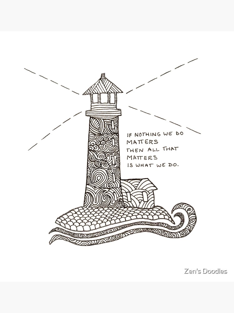 "Zentangle Lighthouse" Sticker for Sale by onezenmom | Redbubble