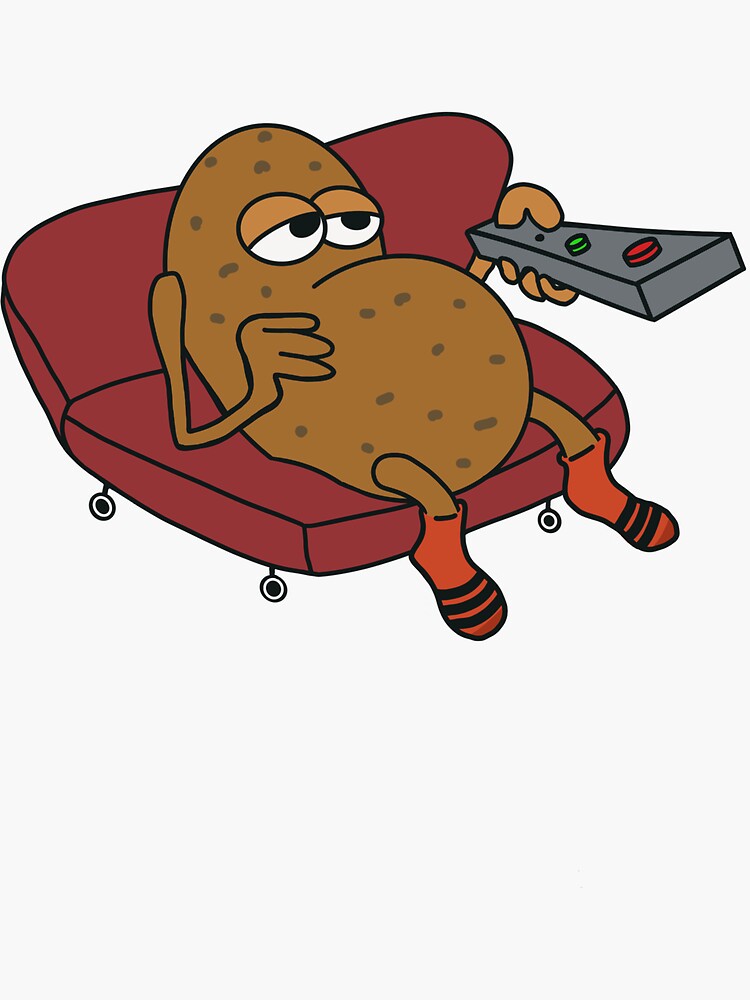 "Couch potato" Sticker for Sale by Estragon1 | Redbubble