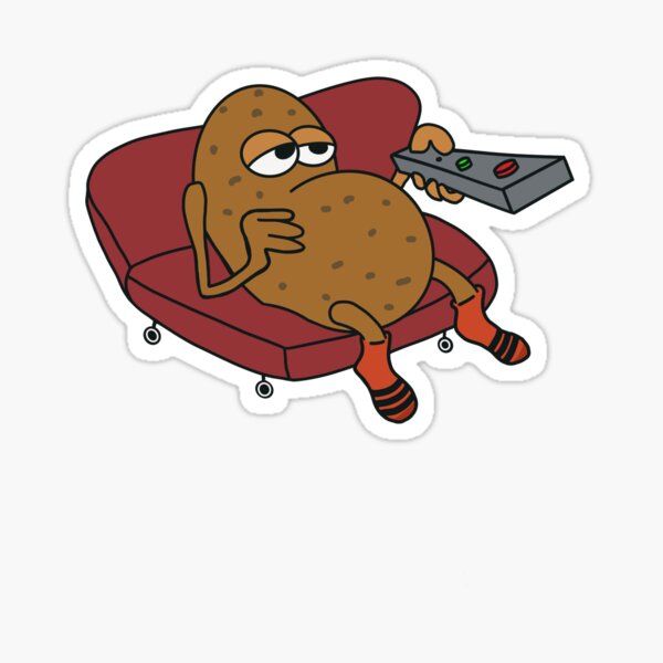 "Couch potato" Sticker for Sale by Estragon1 | Redbubble